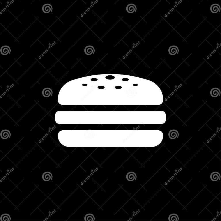 Burger Icon, Flat Design Hamburger Web Icon. Vector Illustration Stock ...