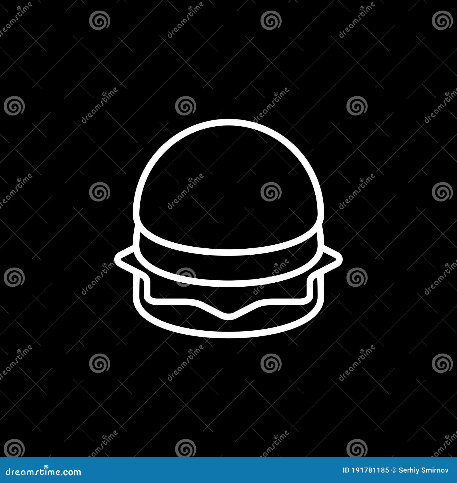 Burger Icon, Flat Design Hamburger Web Icon. Vector Illustration Stock ...
