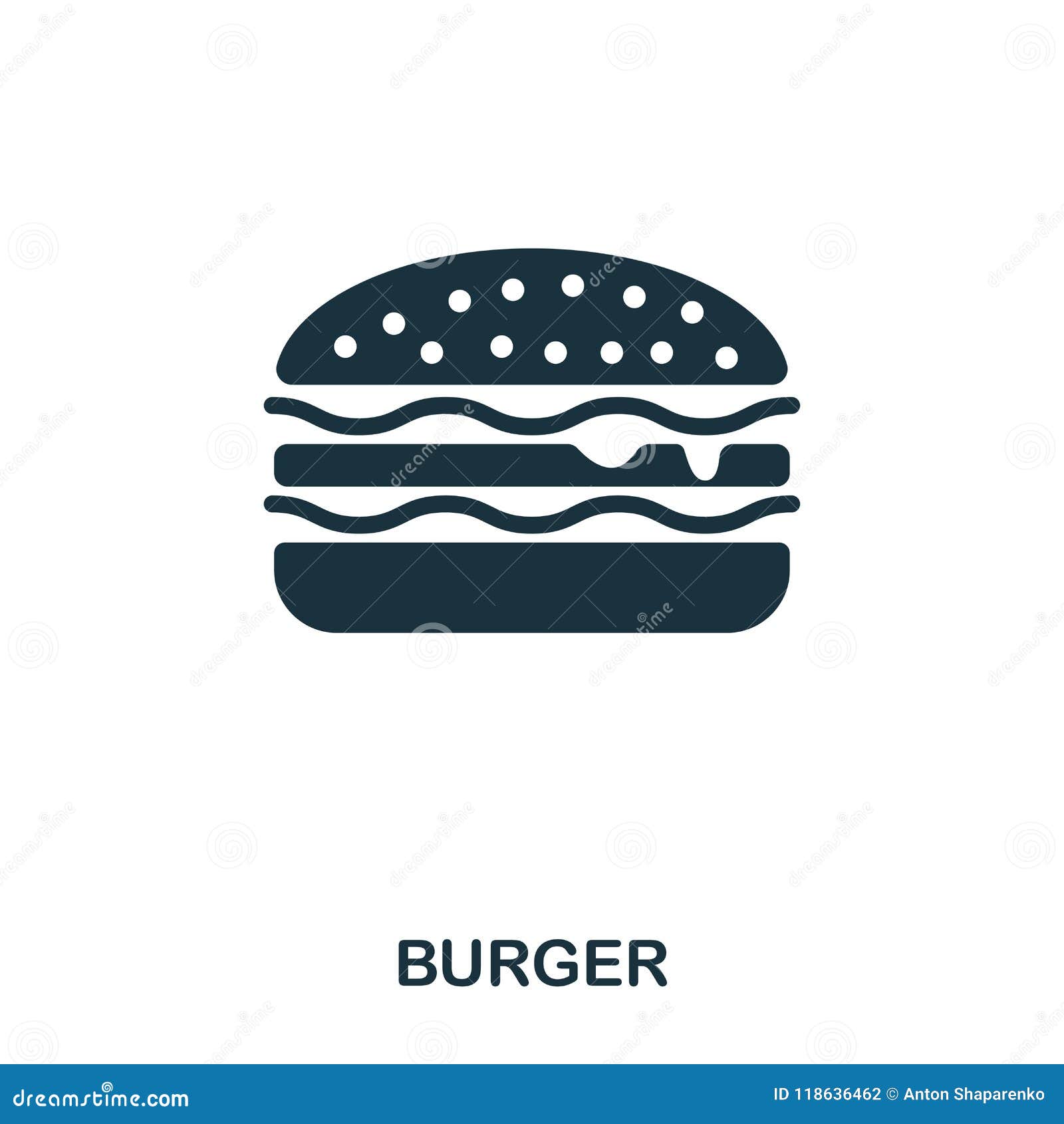 Burger Icon. Mobile Apps, Printing and More Usage. Simple Element Sing ...