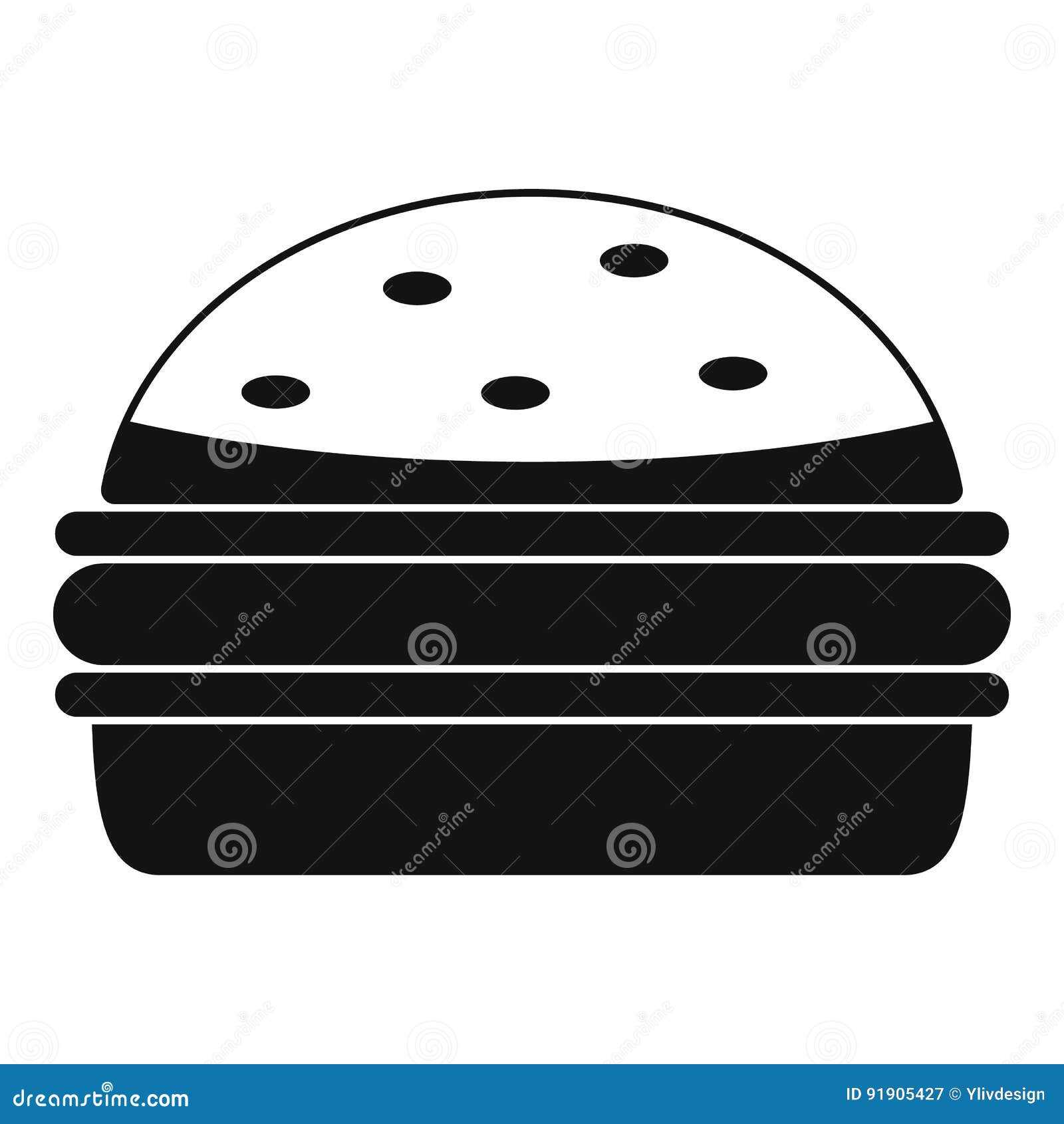 Burger icon simple stock vector. Illustration of cheese - 91905427