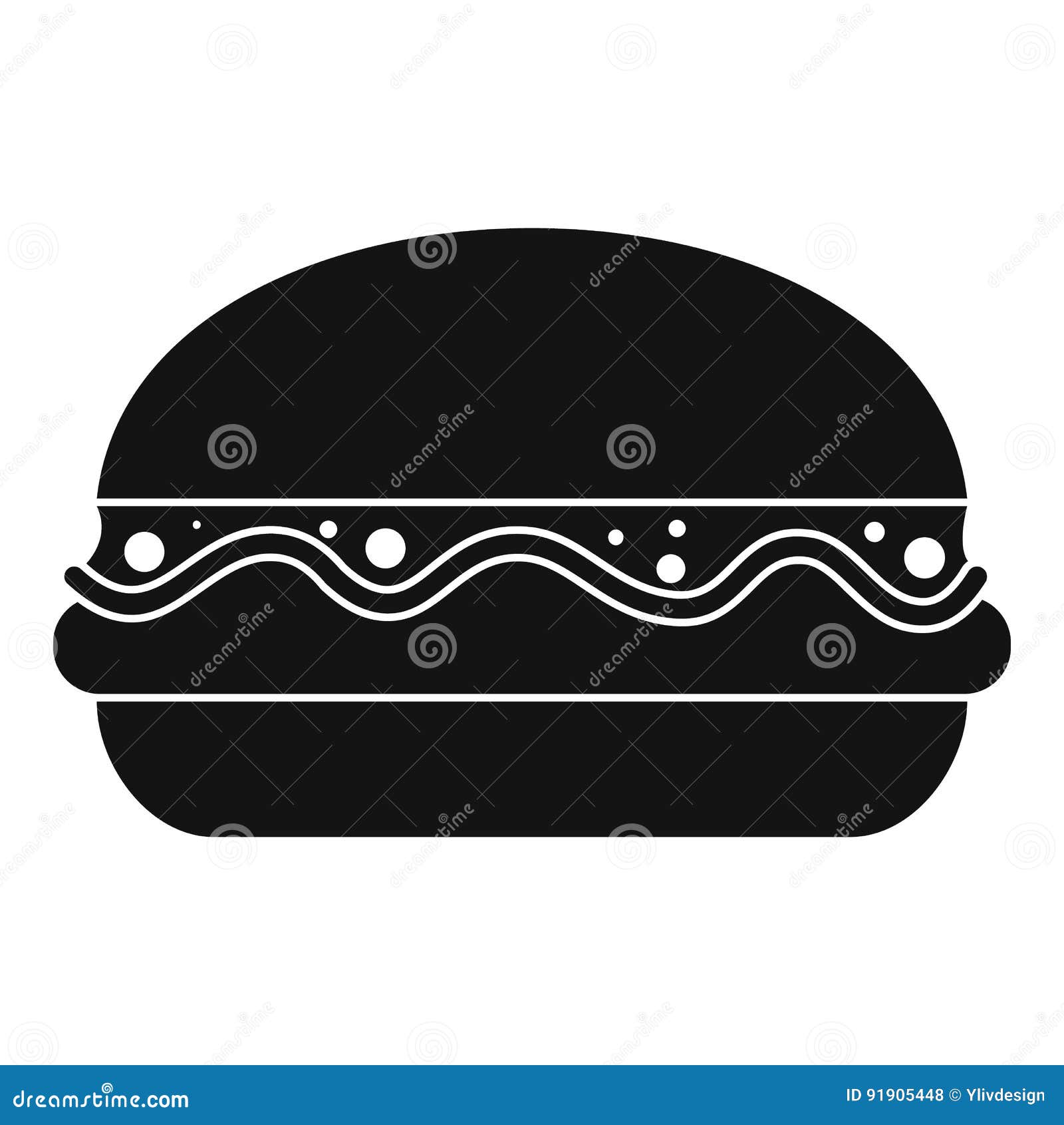 Burger icon simple stock vector. Illustration of cheddar - 91905448