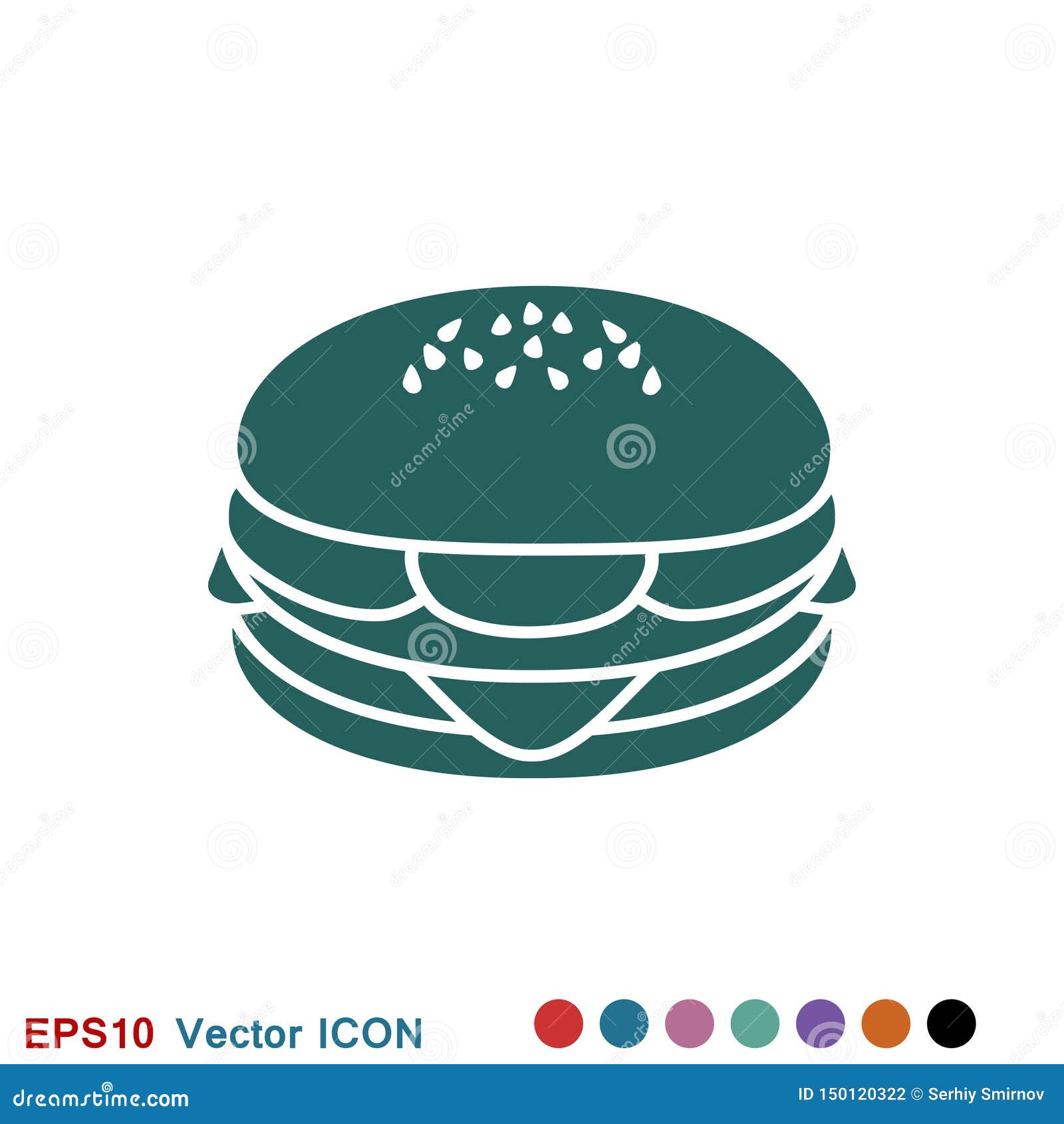 Burger Icon Vector of Fast Food Set for UI and UX, Website or Mobile ...