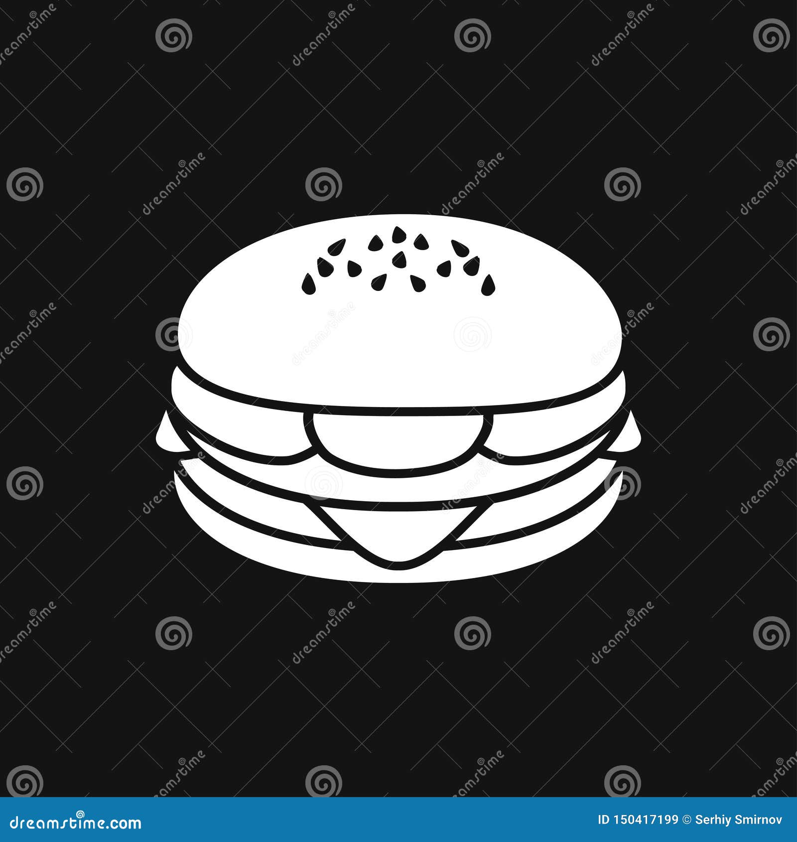 Burger Icon Vector of Fast Food Set for UI and UX, Website or Mobile ...