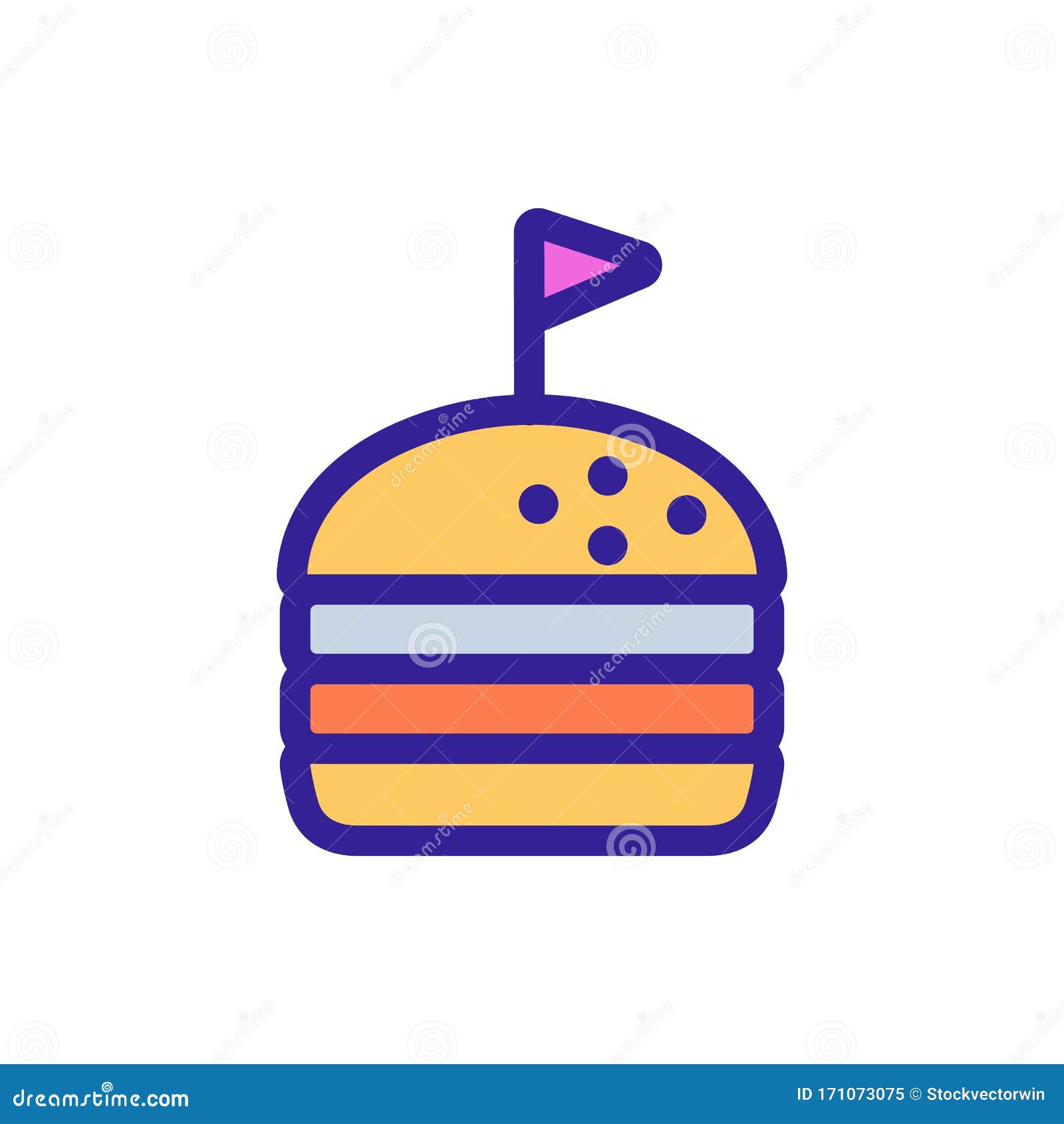 Burger Icon Vector. Isolated Contour Symbol Illustration Stock Vector ...
