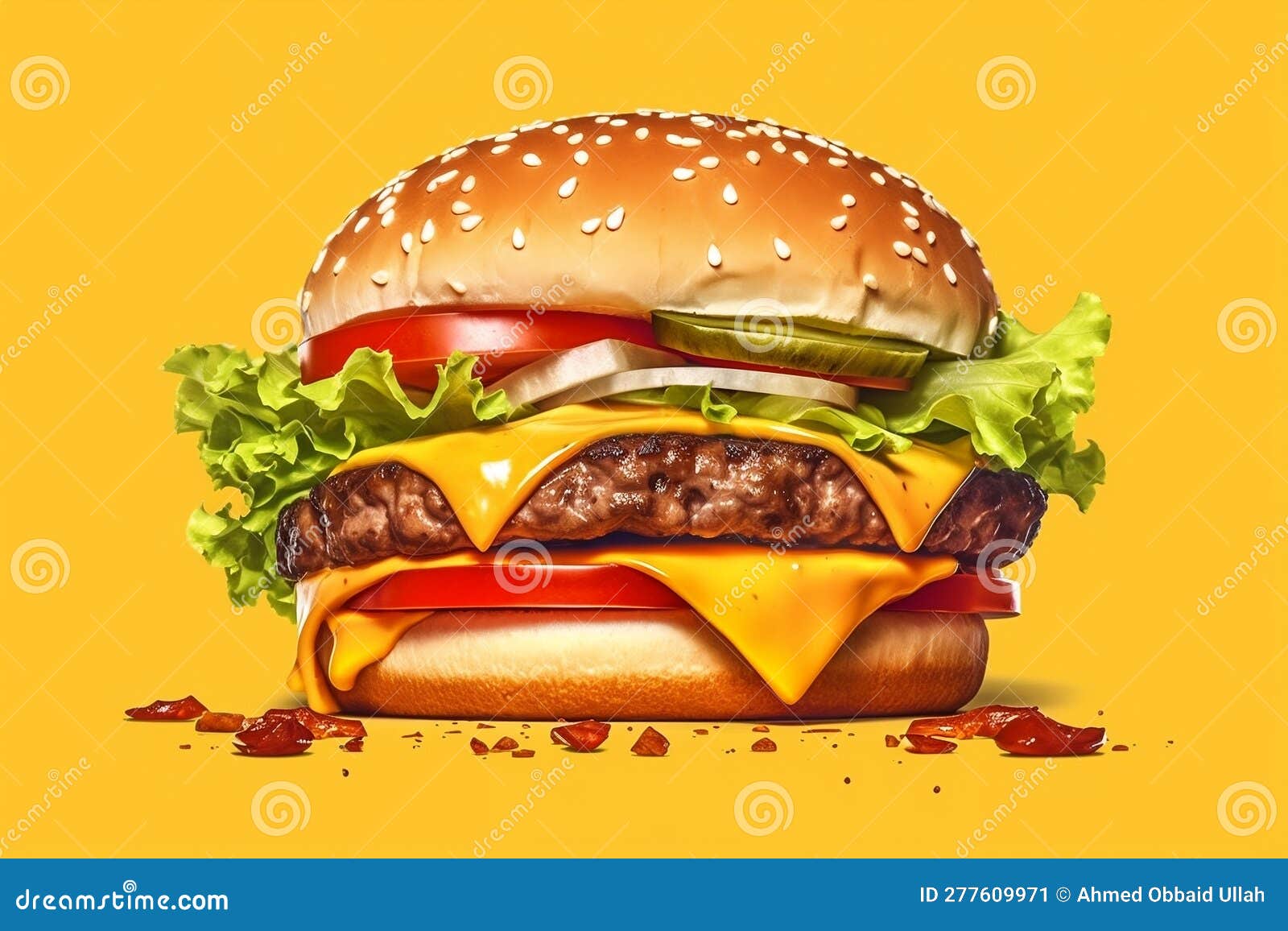 Burger Illustrations Design. Hamburger Day, Generative Ai Stock ...