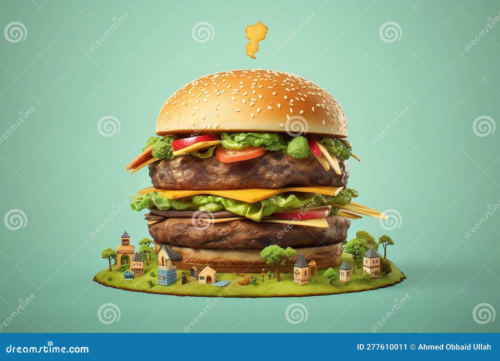 Burger Illustrations Design. Hamburger Day, Generative Ai Stock ...