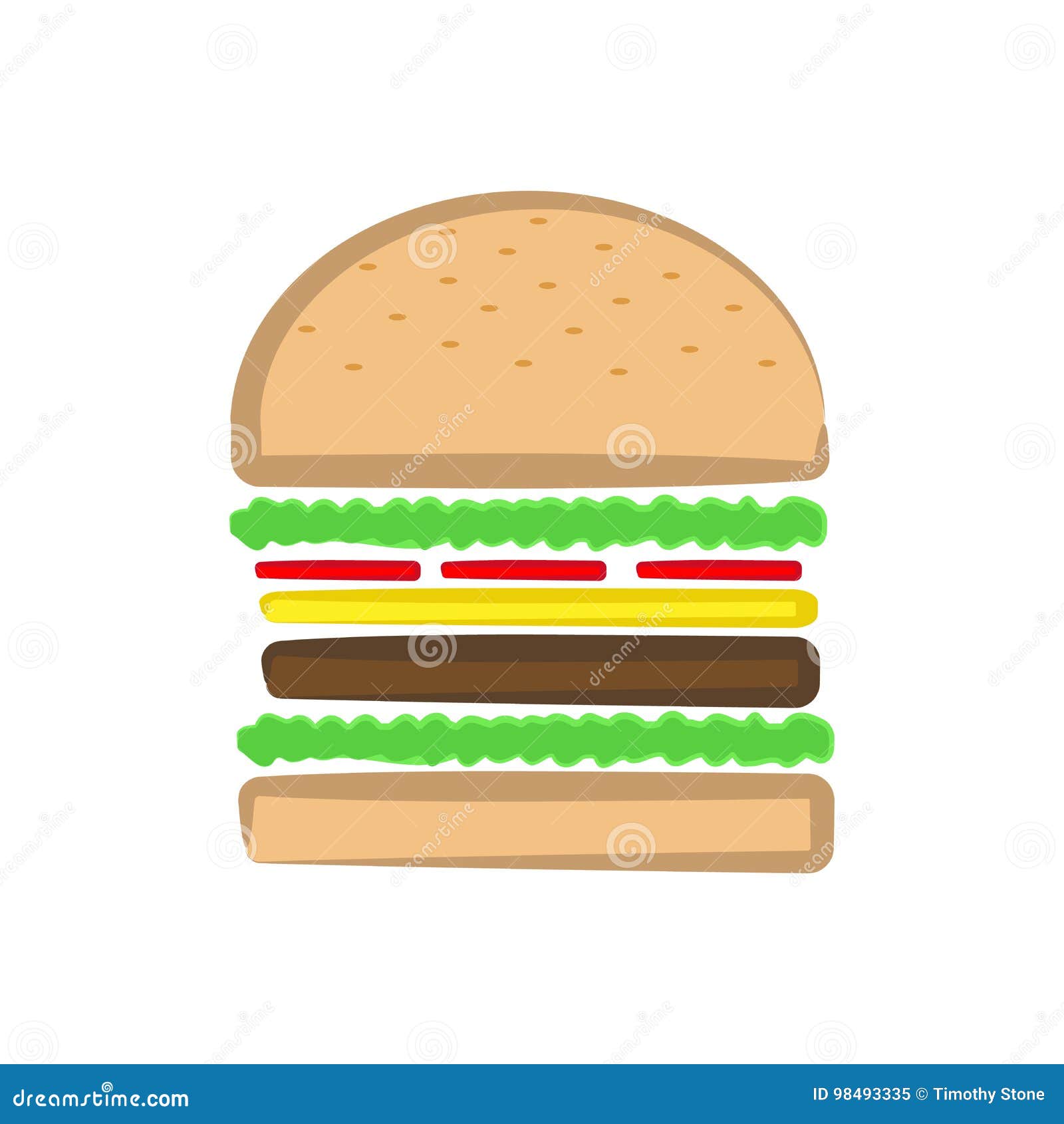 Plain Hamburger Clipart