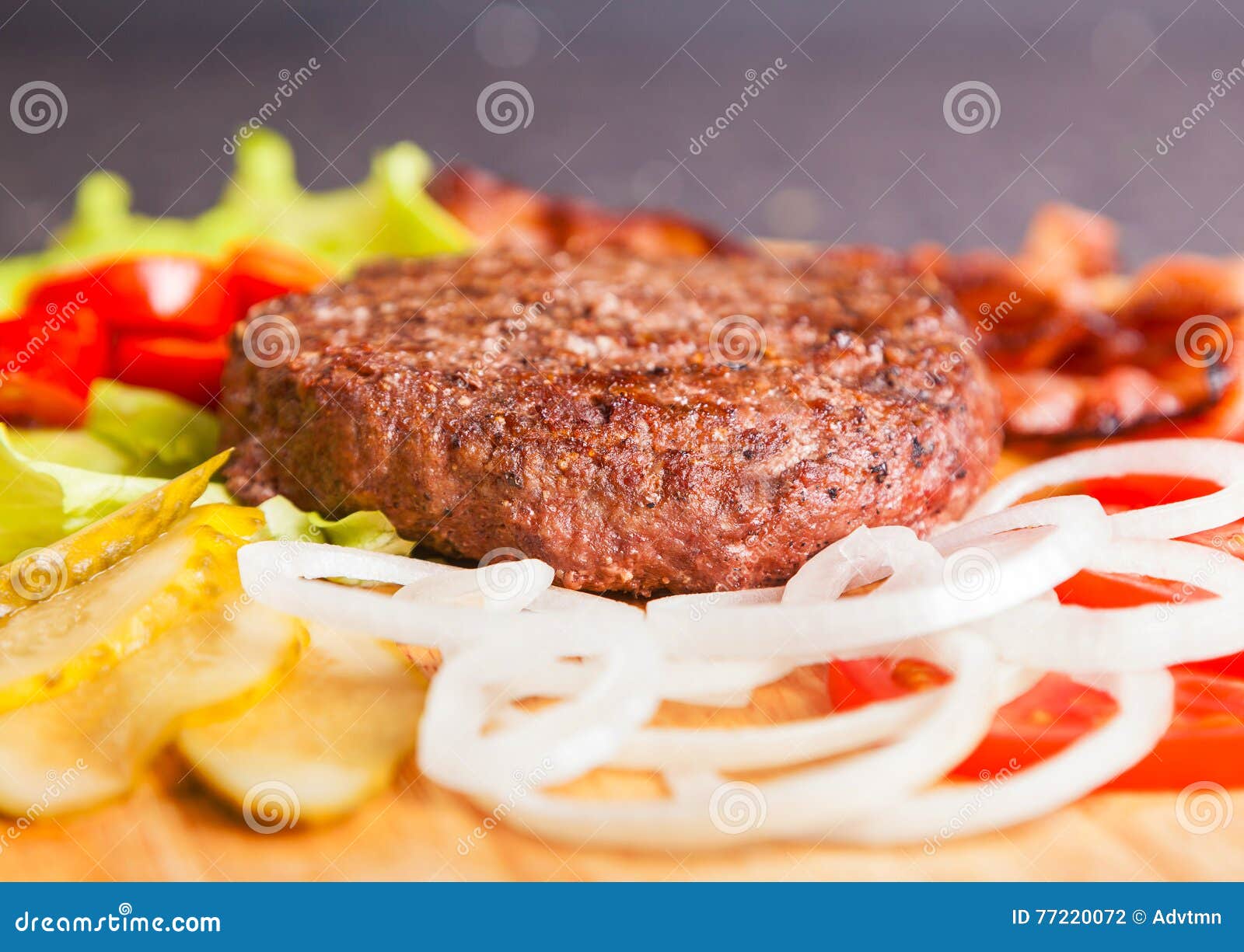 Burger ingredients stock photo. Image of classic, ingredient - 77220072