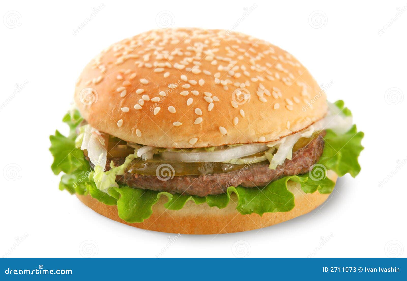 Burger (isolated) stock image. Image of close, hamburger - 2711073