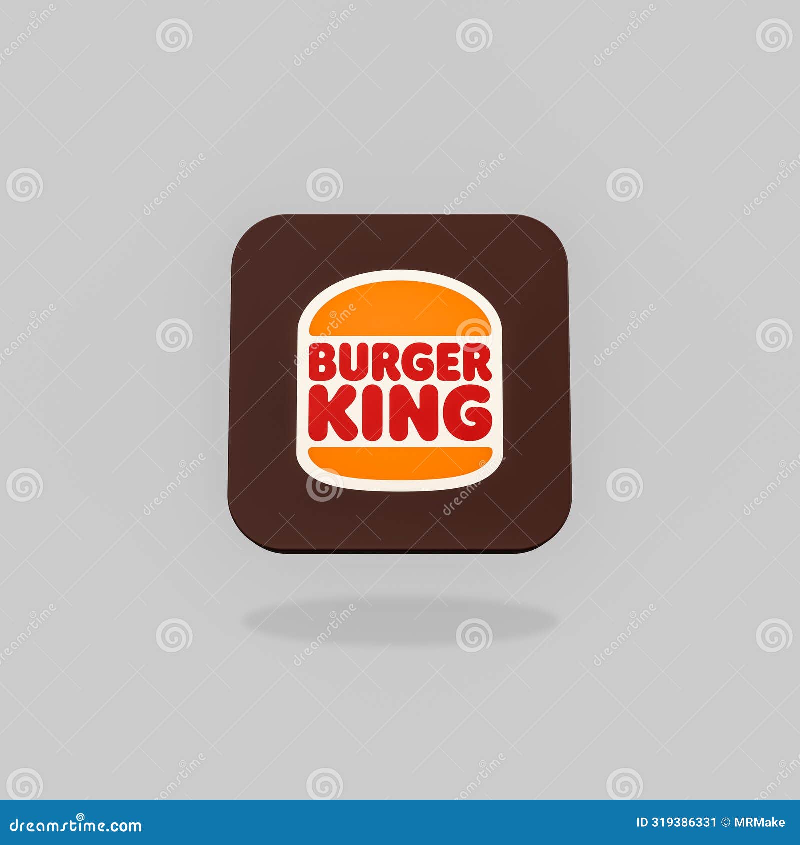 Burger King App Icon on Flat Gray Background Editorial Photo ...