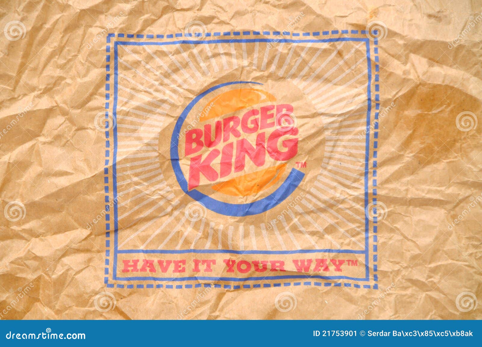 Burger King Logo editorial photo. Image of advertise - 21753901