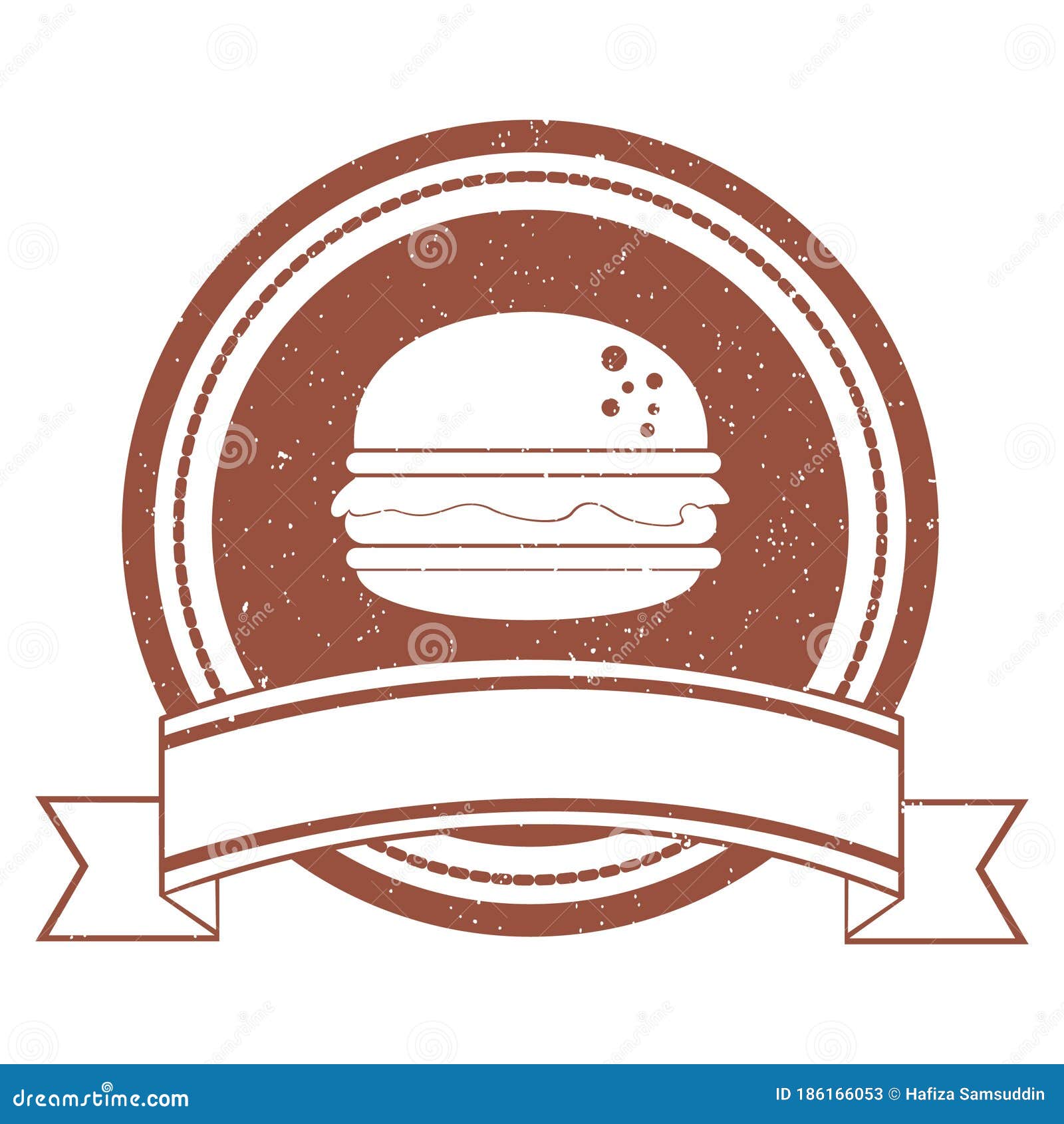 Burger Label. Vector Illustration Decorative Design Stock Vector ...