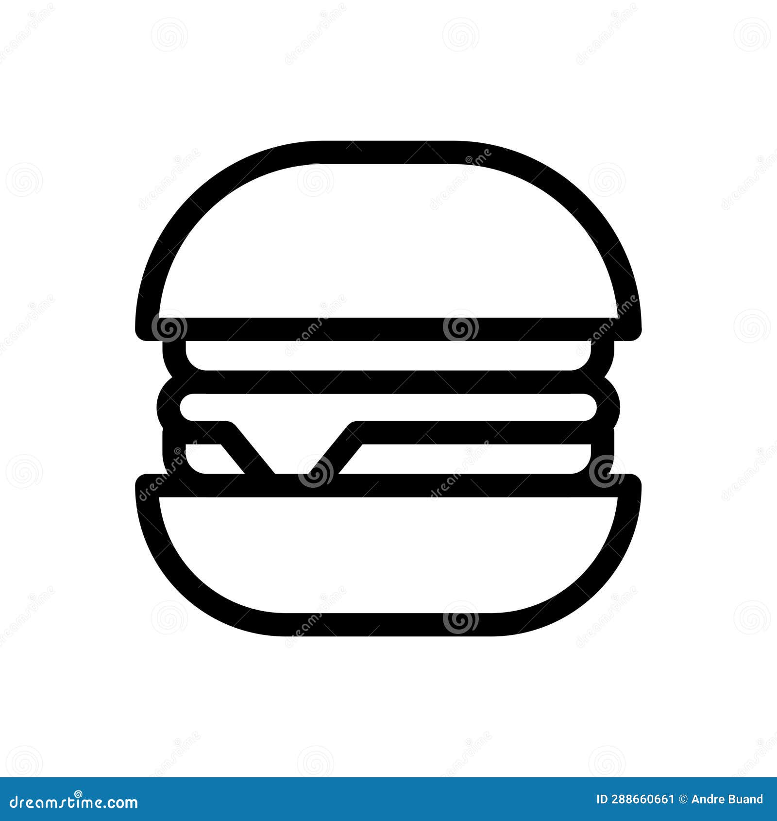 Burger Line Icon Illustration Vector Graphic Stock Vector ...