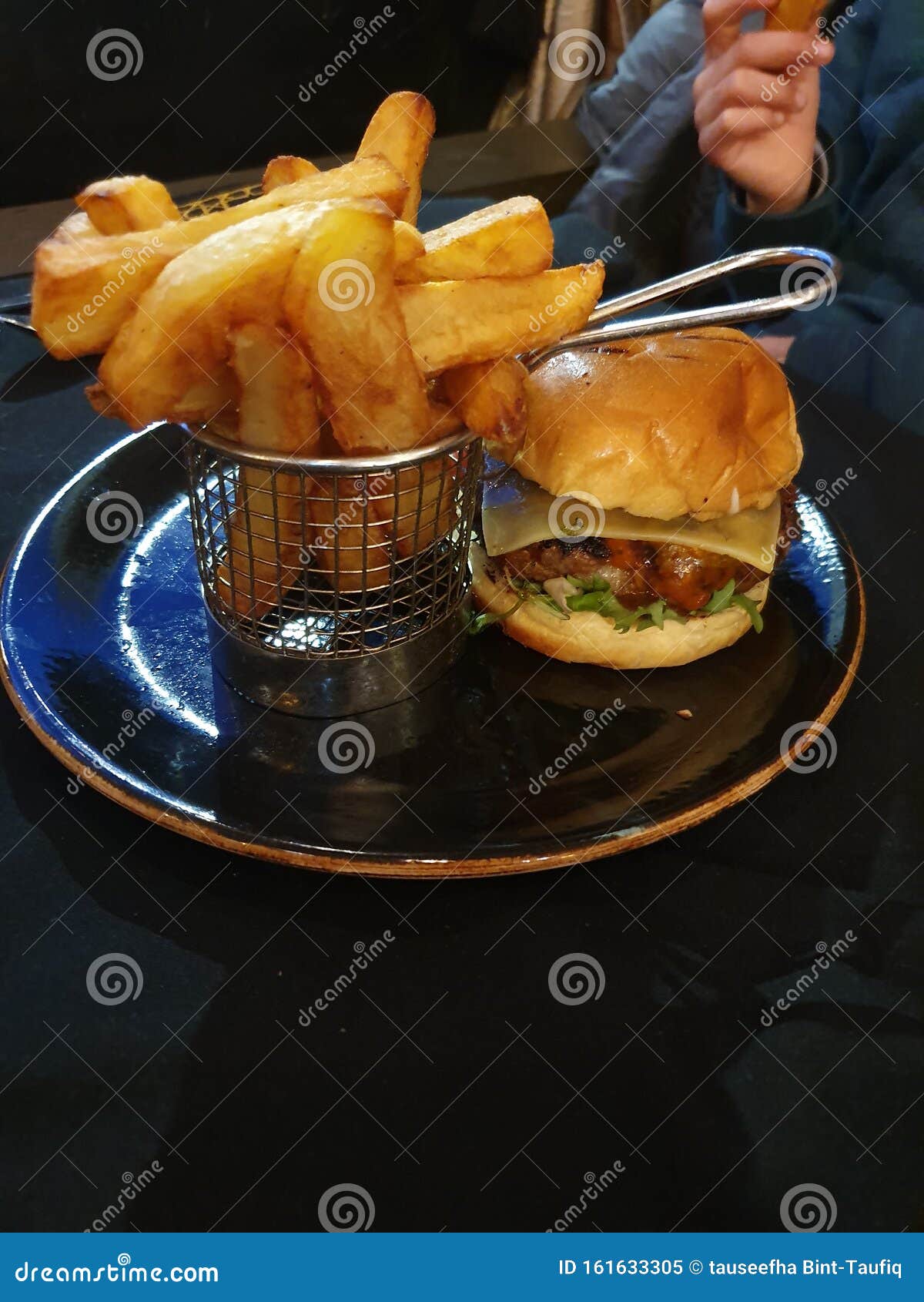 Burger Meal Chips Lamb Dinner Stock Image - Image of burger, chips ...