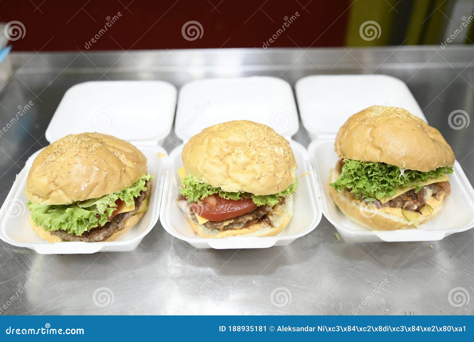 Buger meal stock image. Image of fastfood, dinner, isolated - 188935181
