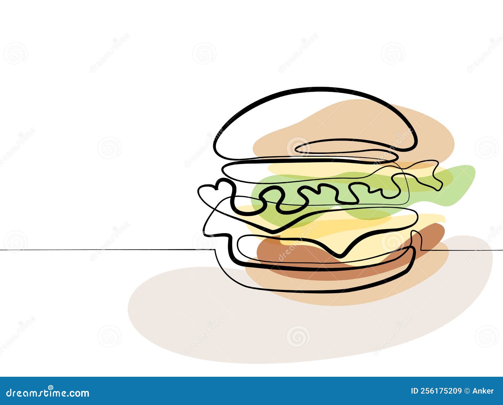 Simple Hamburger Drawing