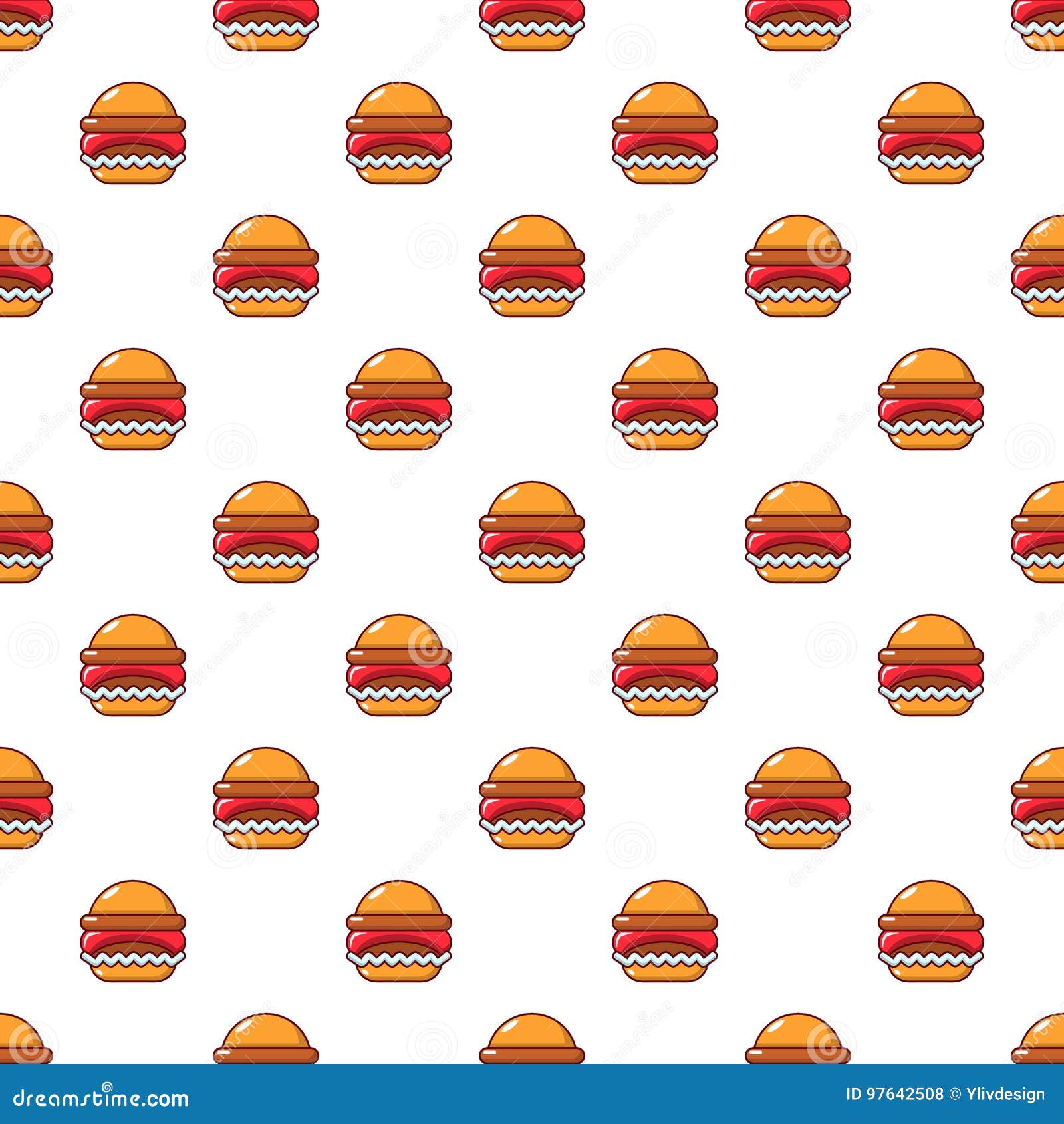 Burger pattern seamless stock vector. Illustration of delicious - 97642508