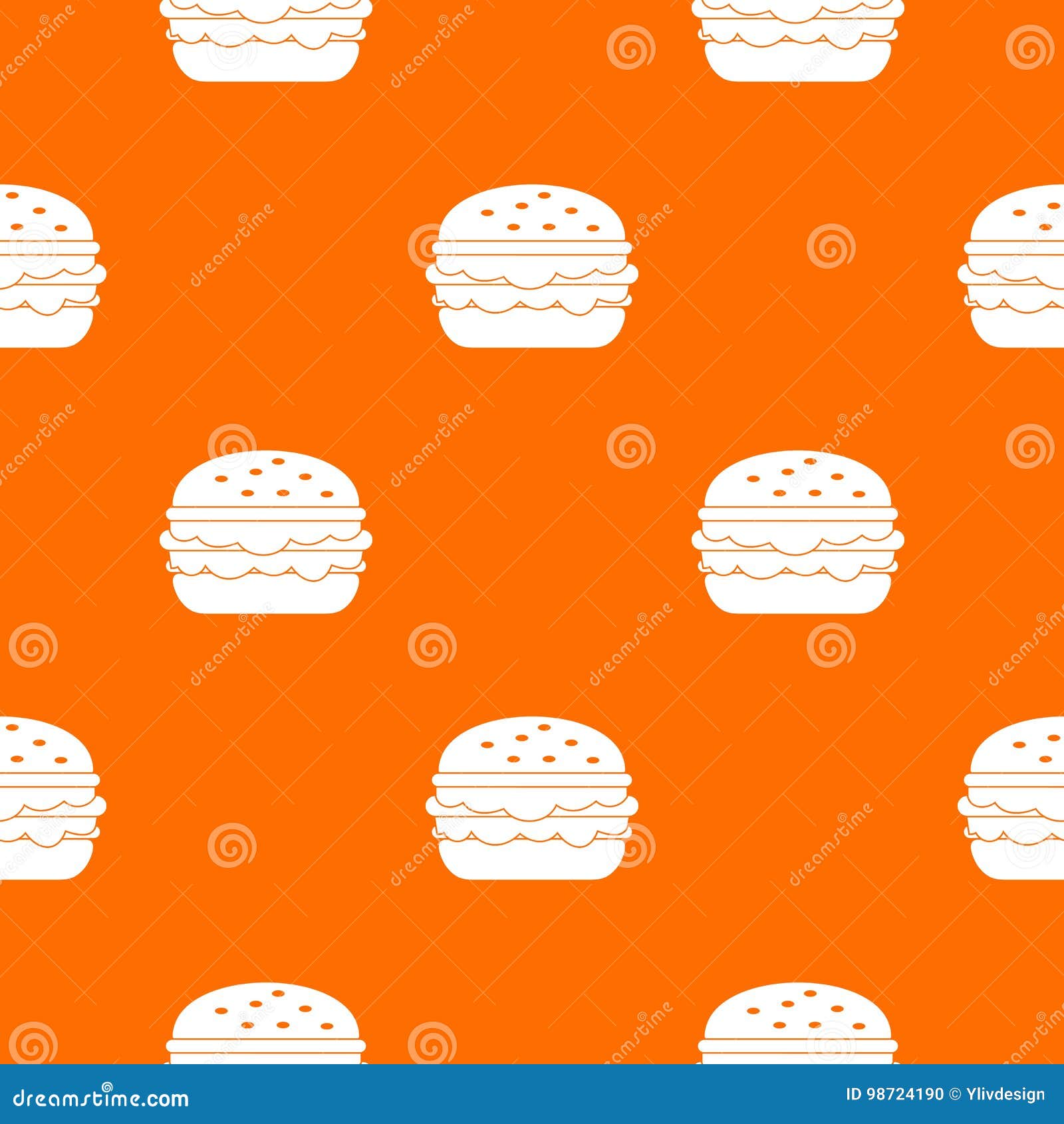Burger pattern seamless stock vector. Illustration of hamburger - 98724190