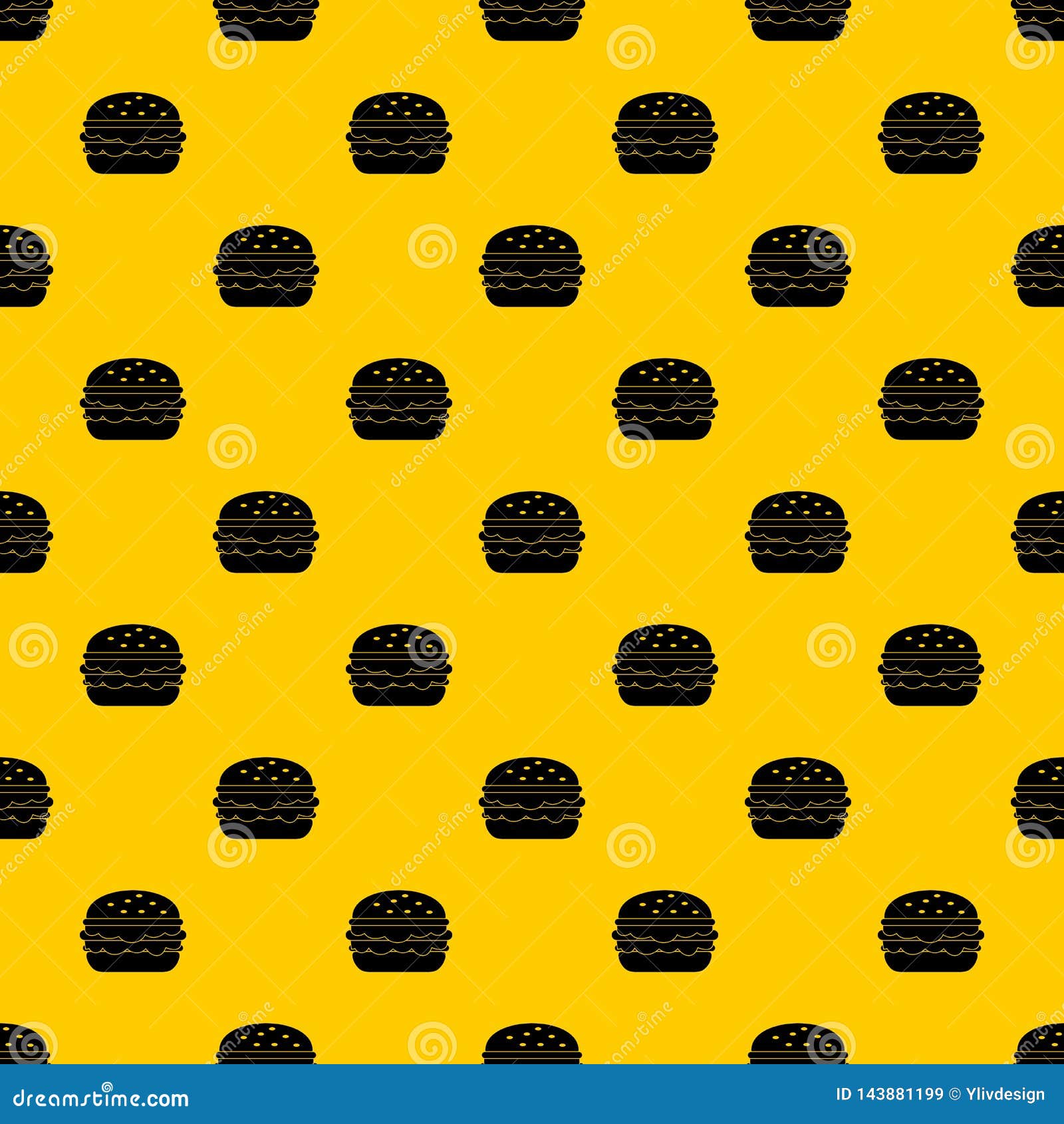 Burger pattern vector stock vector. Illustration of menu - 143881199