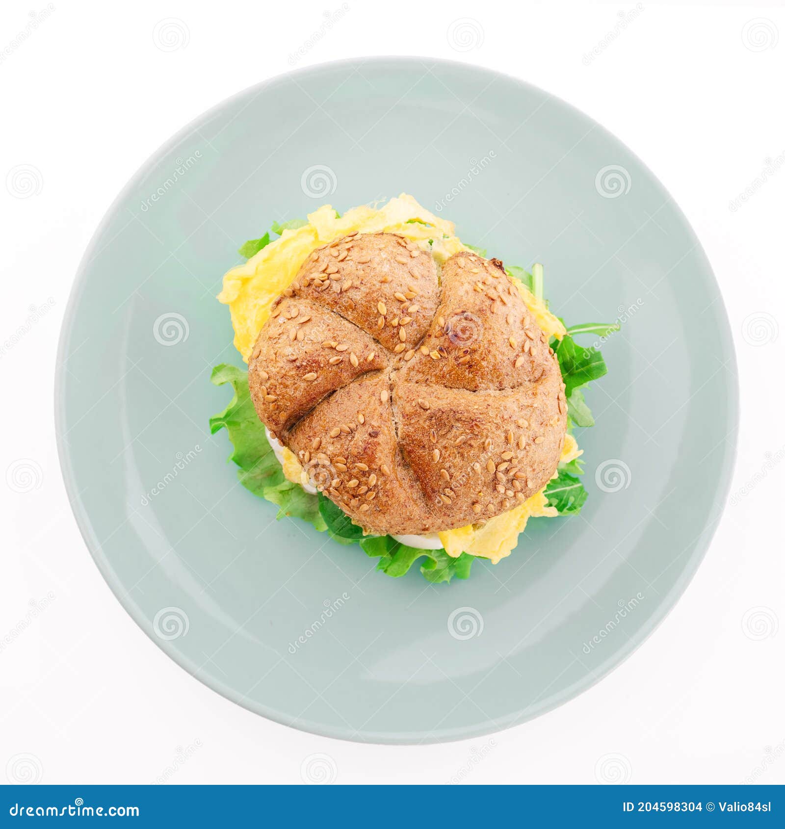 Burger on Plate Isolated on White Stock Photo - Image of delicious ...