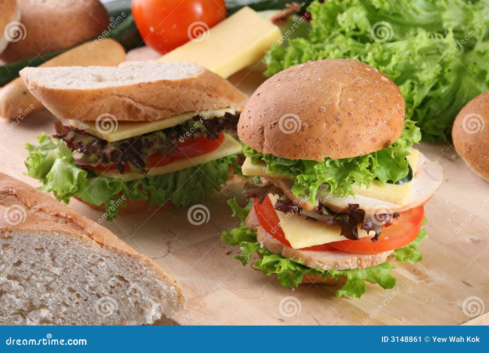 Burger and sandwich stock image. Image of meal, baguette - 3148861