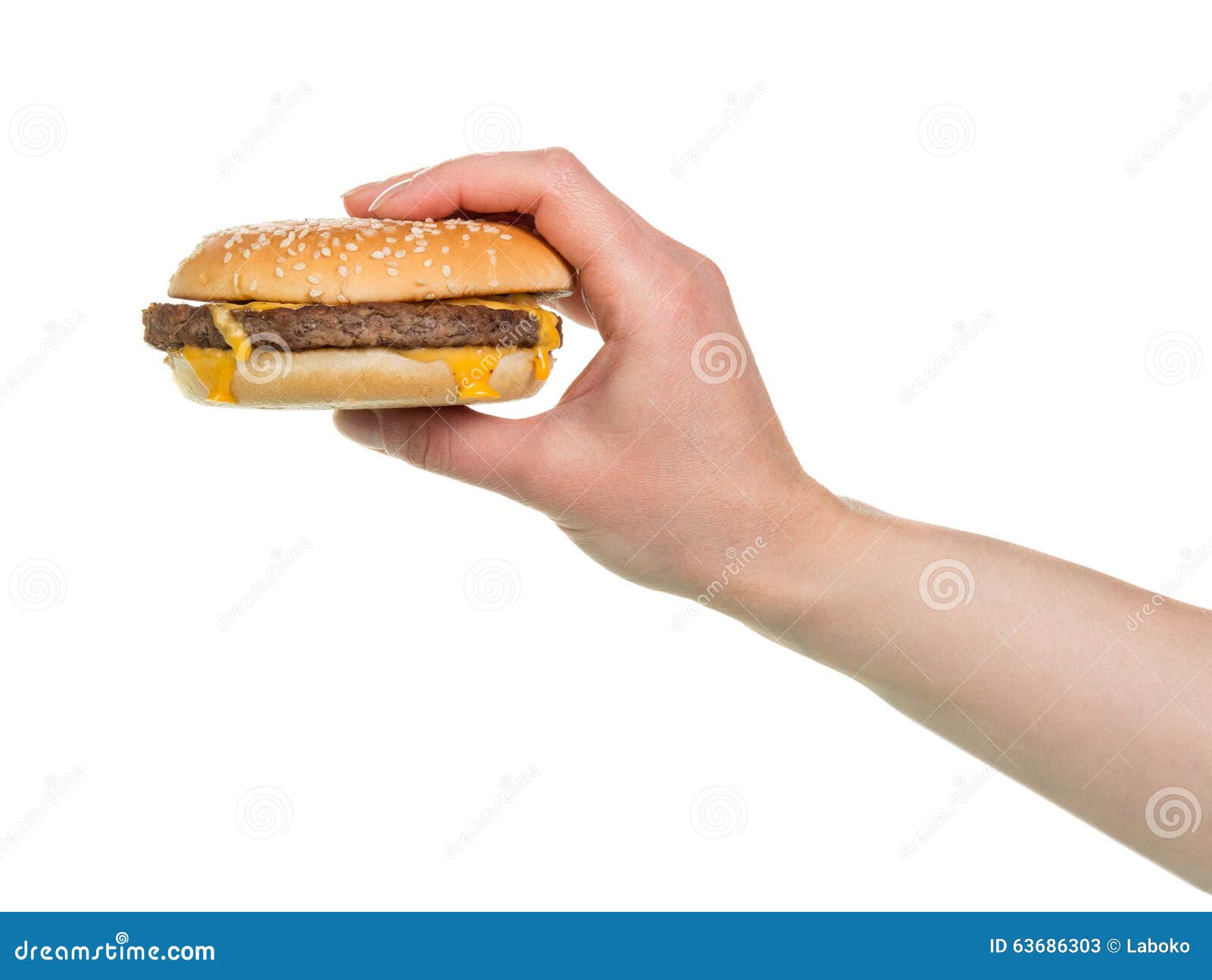 Burger sandwich in hand stock image. Image of background - 63686303