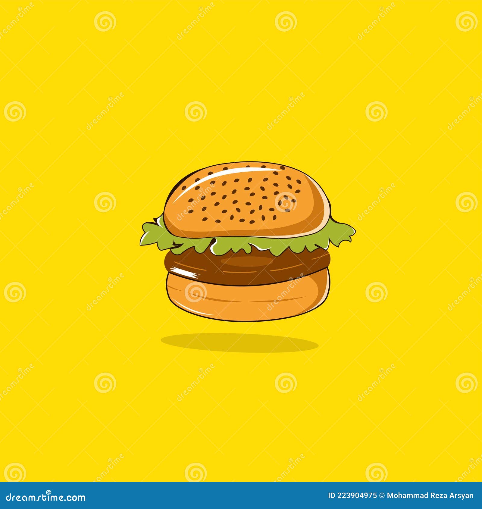 The Burger Sweet Shadow Logo Inspirations Stock Vector - Illustration ...