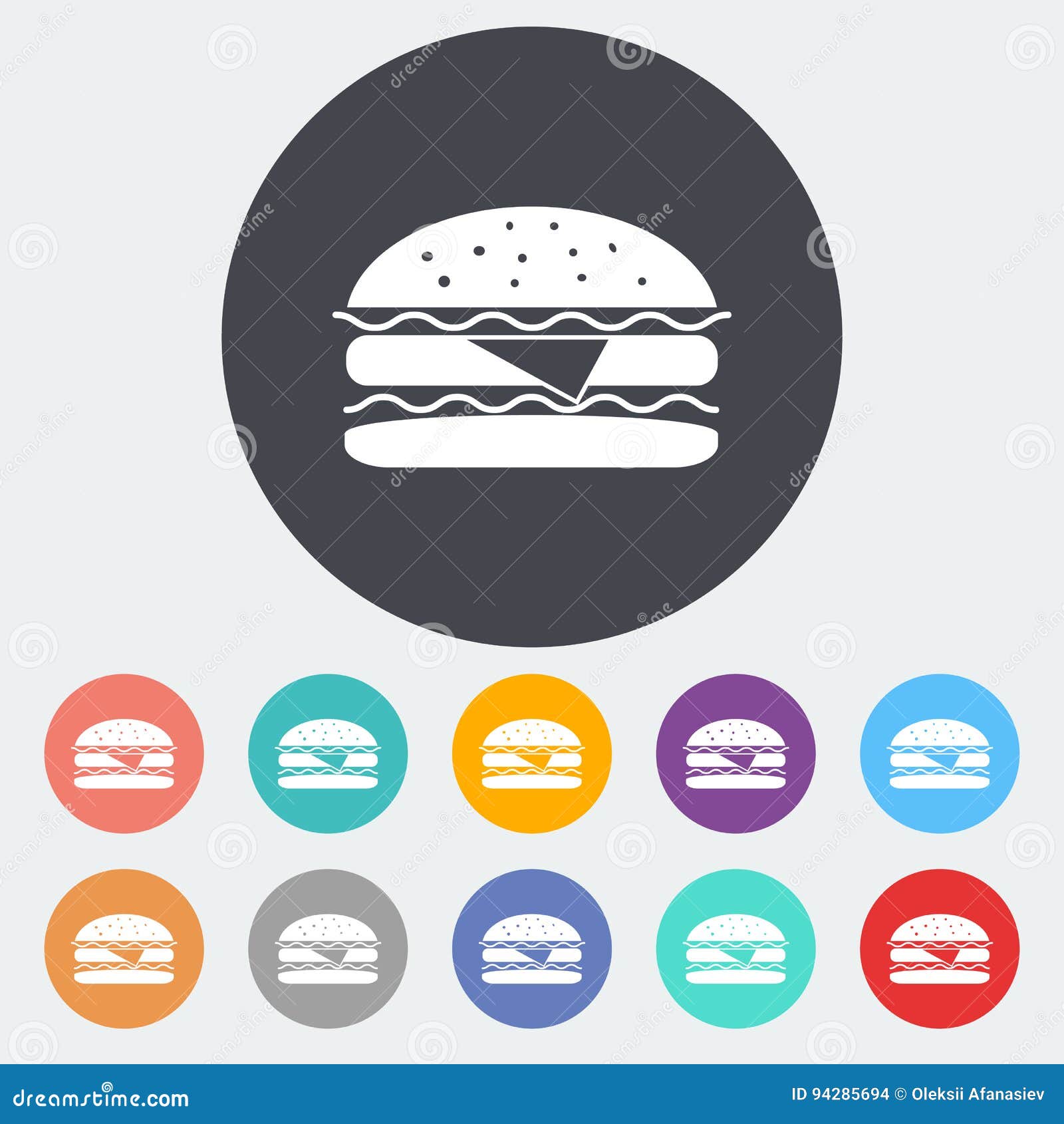 Burger stock vector. Illustration of eating, meat, element - 94285694