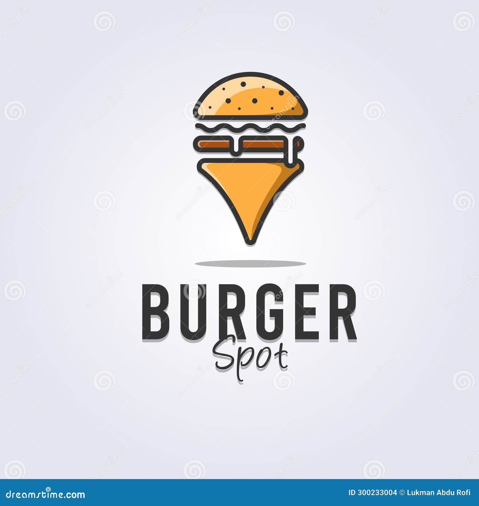 Burger Spot Logo, Burger Point Symbol Vector Illustration Design ...