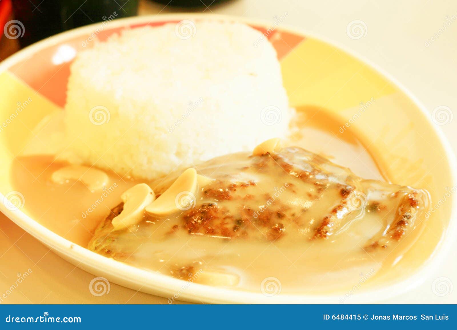 Burger stake stock image. Image of gravy, lunch, plate - 6484415