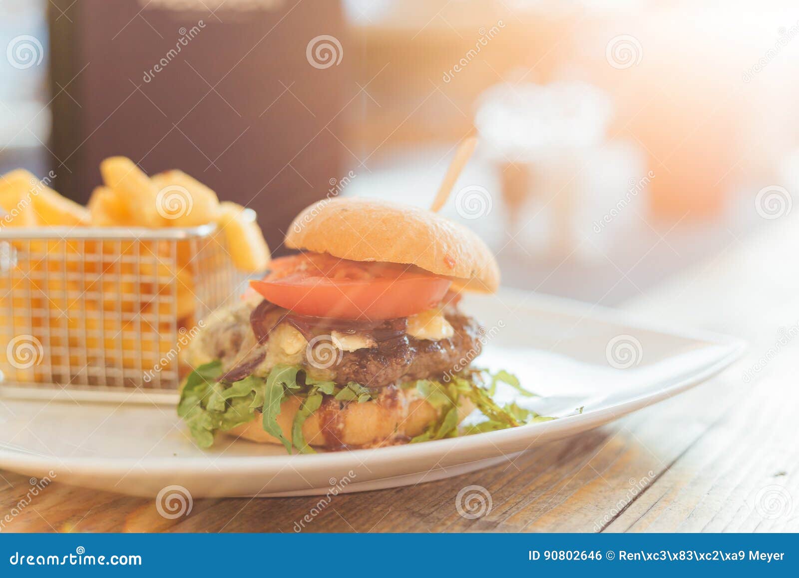 Burger with Sunset stock photo. Image of beef, hamburger - 90802646