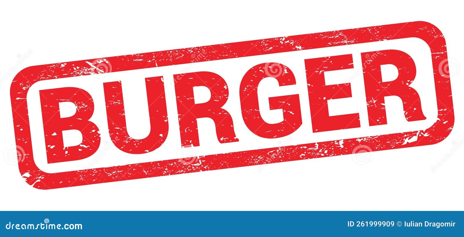 BURGER Text Written on Red Rectangle Stamp Stock Illustration ...
