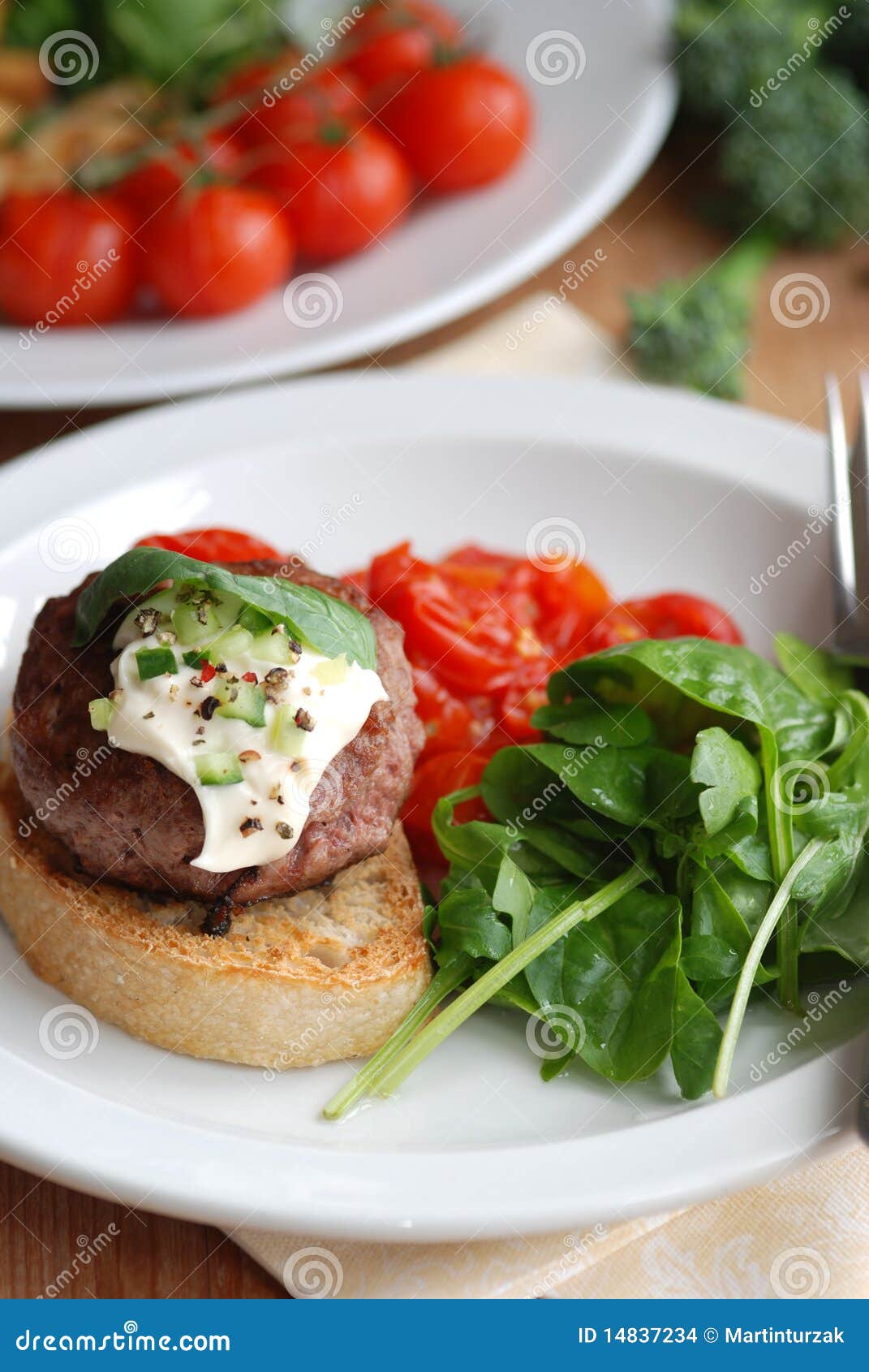 Burger on toast stock photo. Image of vegetable, spinach - 14837234