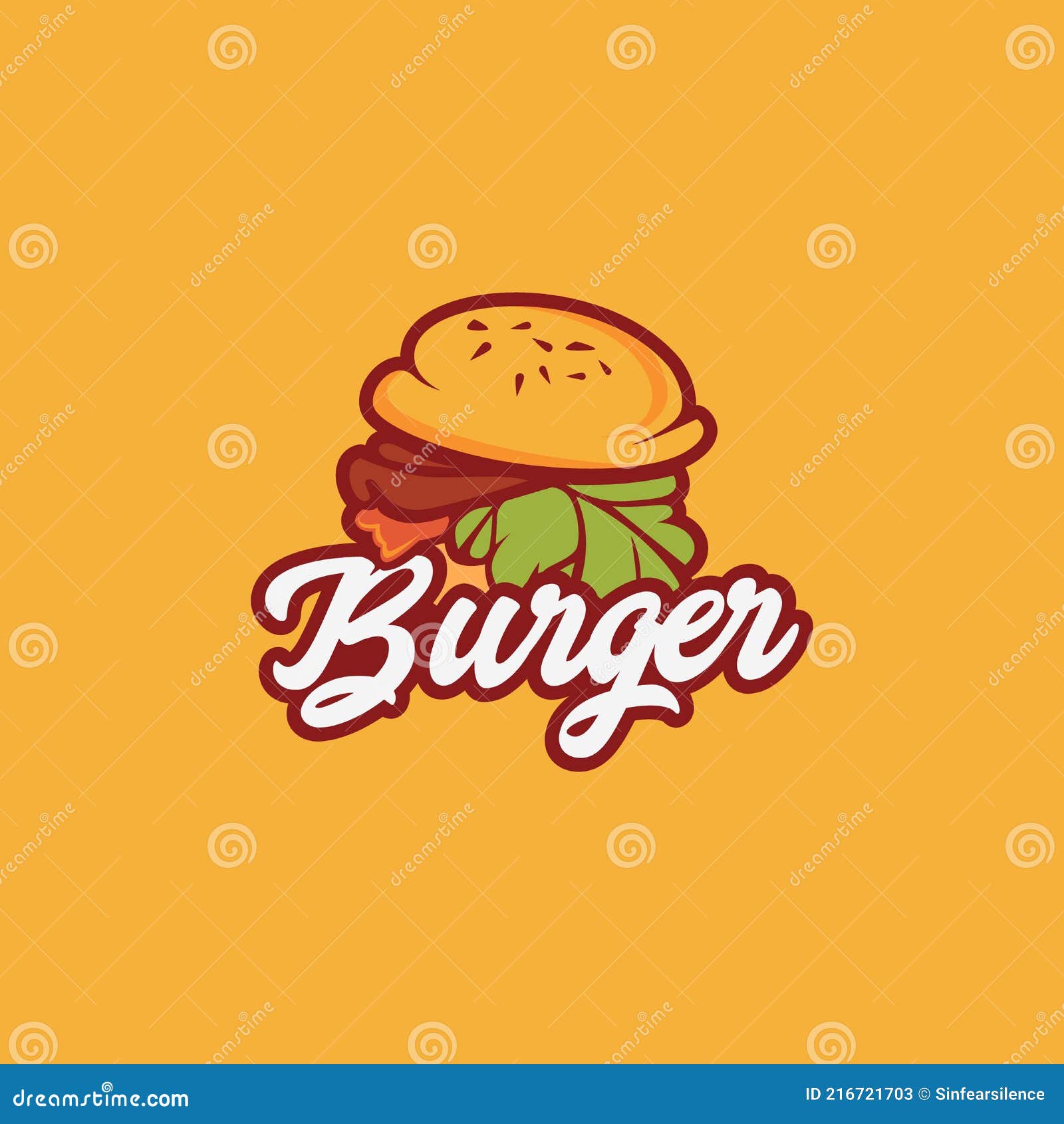Burger Typography Logo, Poster or Banner Template. Premium Vector ...