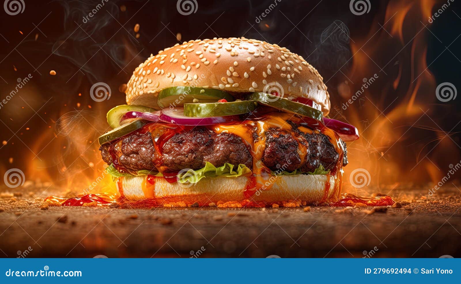Burger, Ultra Detailed, Super Definition, Super Realistic Royalty-Free ...