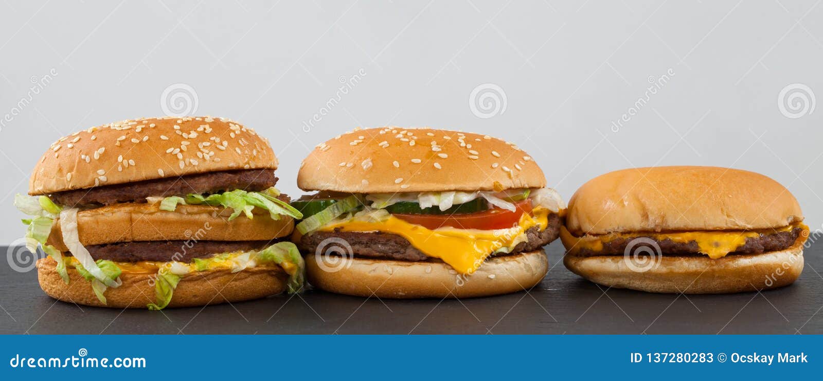 Burger variations stock image. Image of calories, eating - 137280283