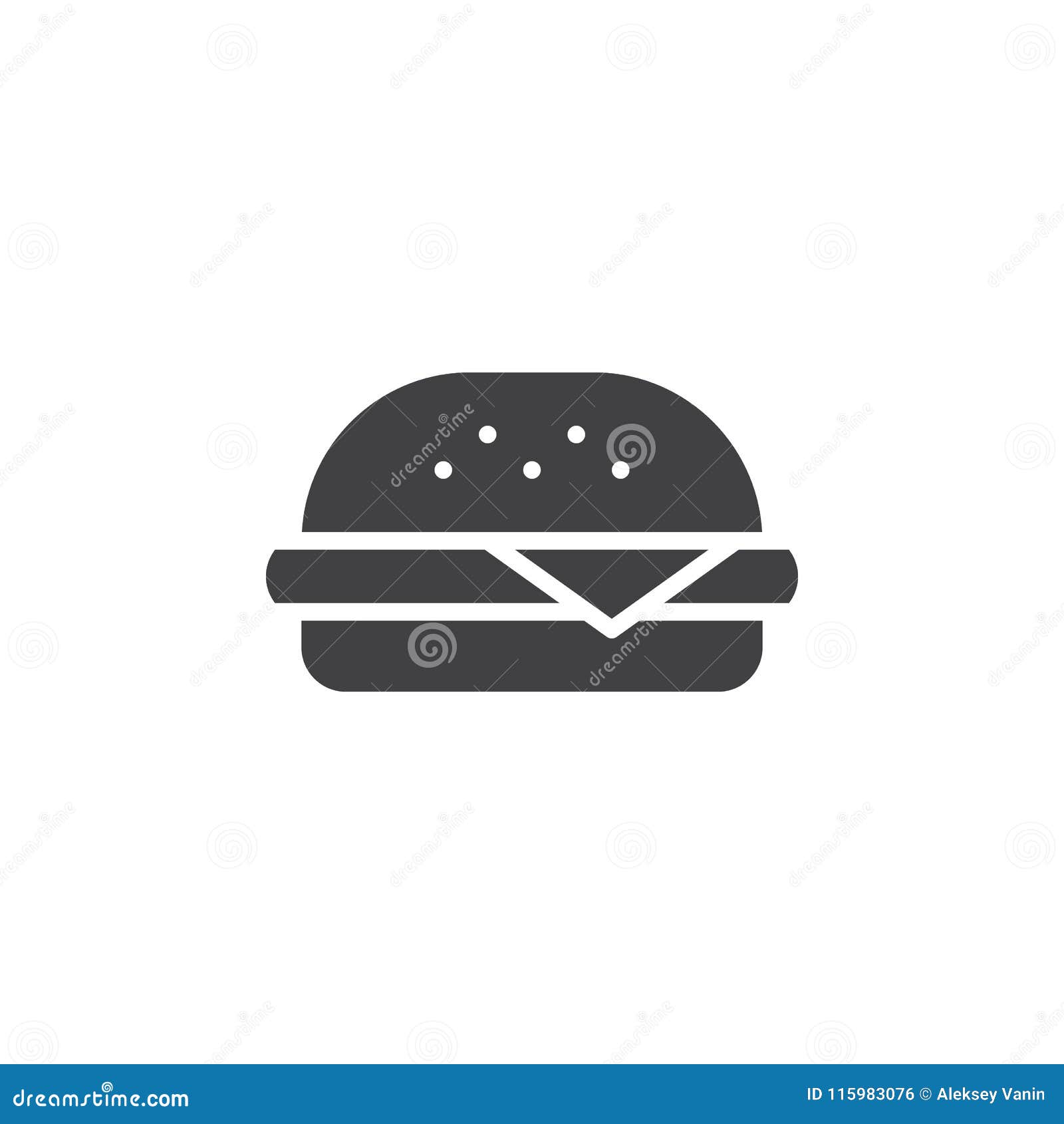 Burger vector icon stock vector. Illustration of sign - 115983076
