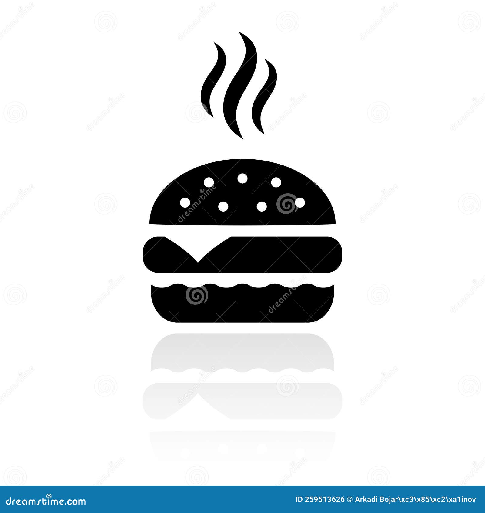Burger vector icon stock vector. Illustration of fast - 259513626