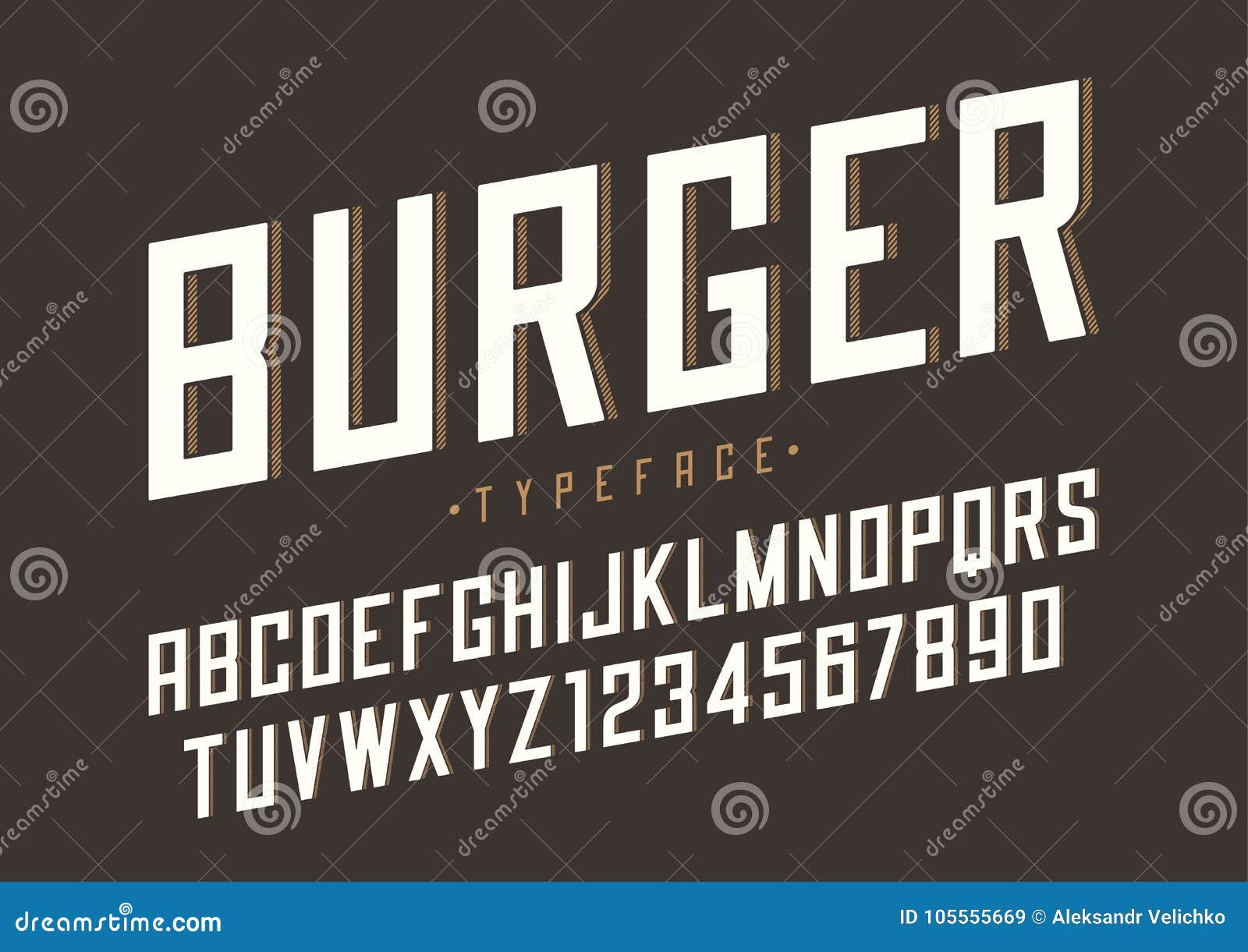 Burger Vector Retro Regular Font Design, Alphabet, Typeface, Typ Stock ...