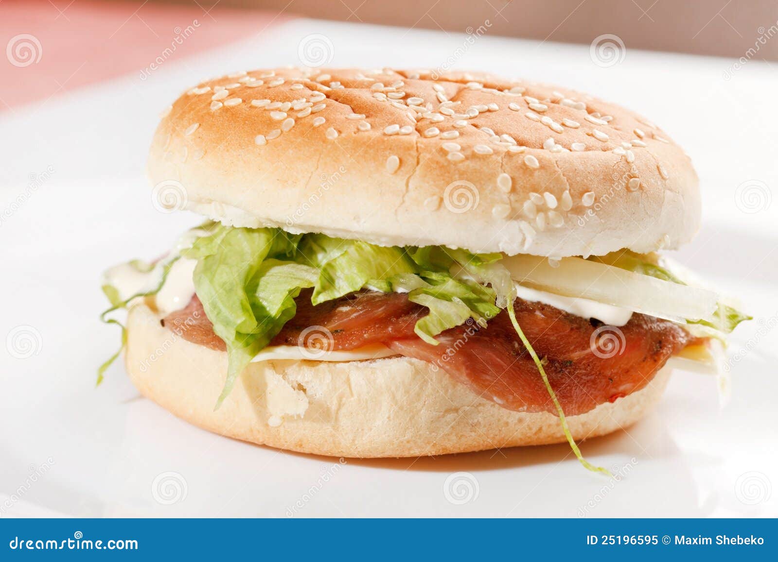 Burger on the white stock image. Image of cheese, delightful - 25196595