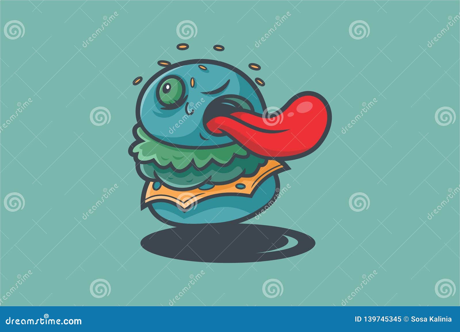 Burgerkill Vector Illustration, Virus Version Stock Illustration ...