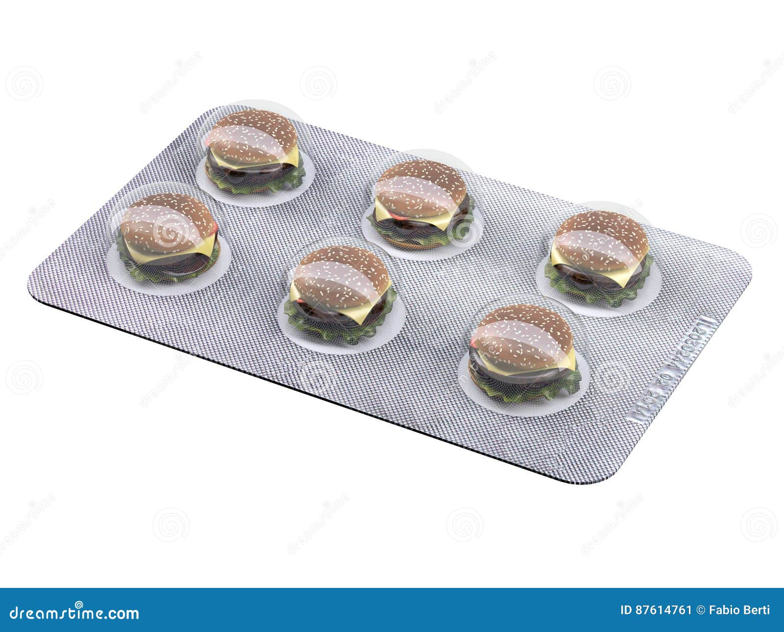 Burgerpillen in Der Blase Lokalisiert Stock Abbildung - Illustration ...