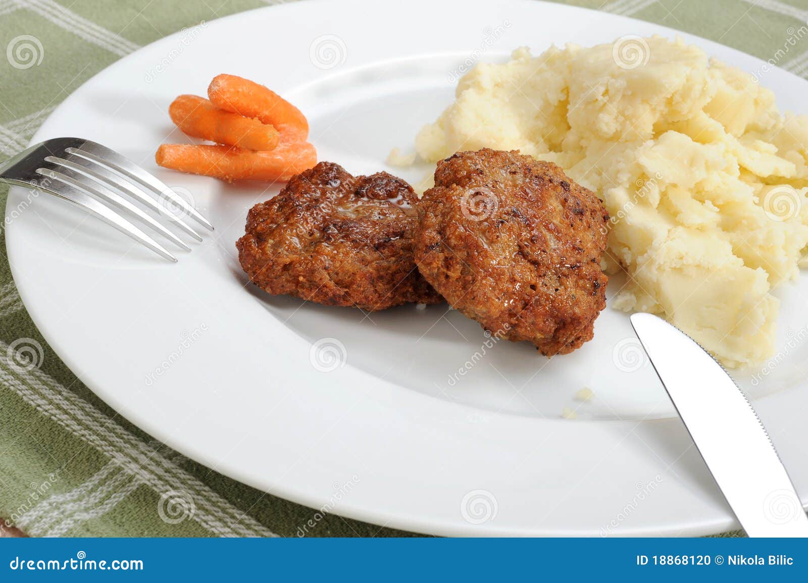 Burgers and Mashed Potato stock photo. Image of mashed - 18868120