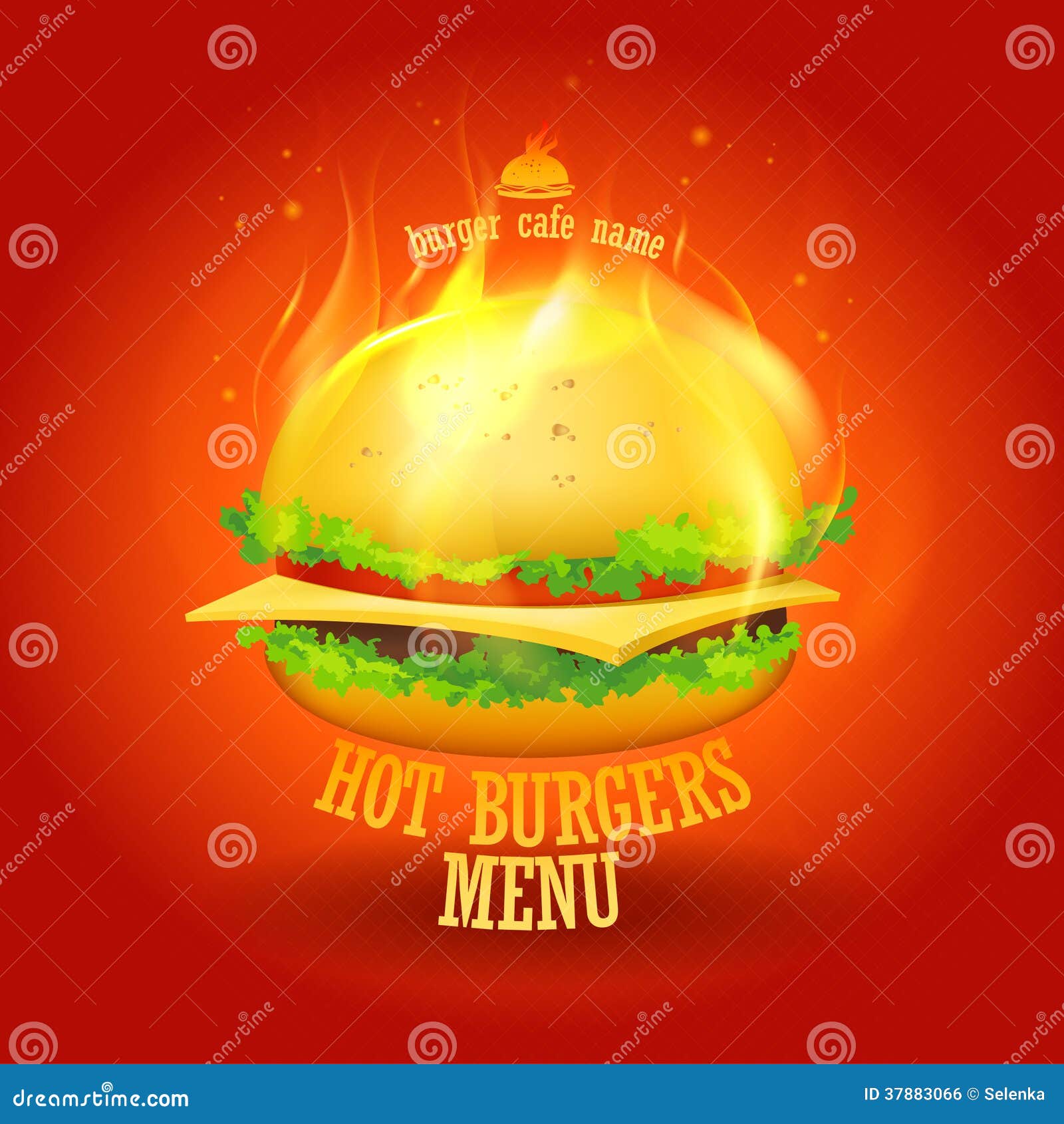 Burgers Menu Card Design. Vector Illustration | CartoonDealer.com #37883066
