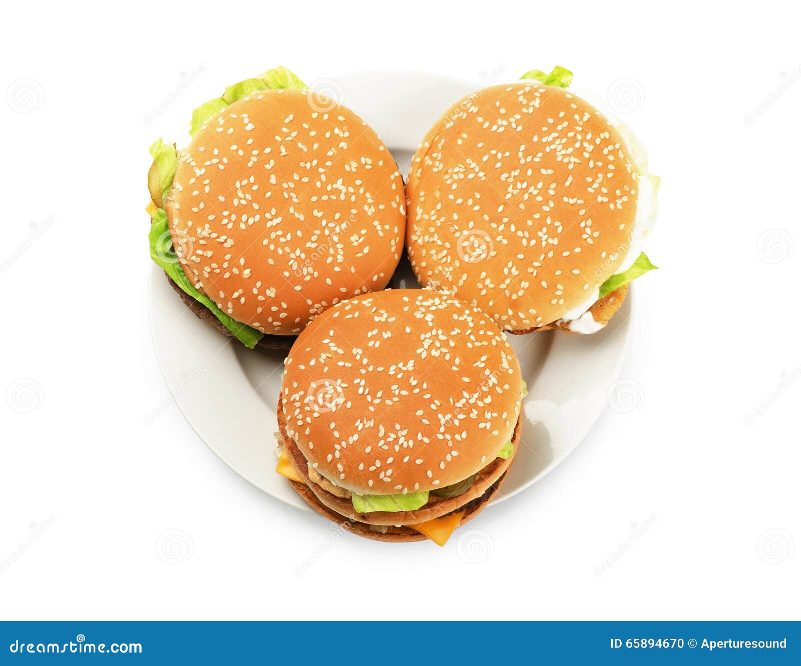 Burgers on a plate stock photo. Image of cheese, mayonnaise - 65894670