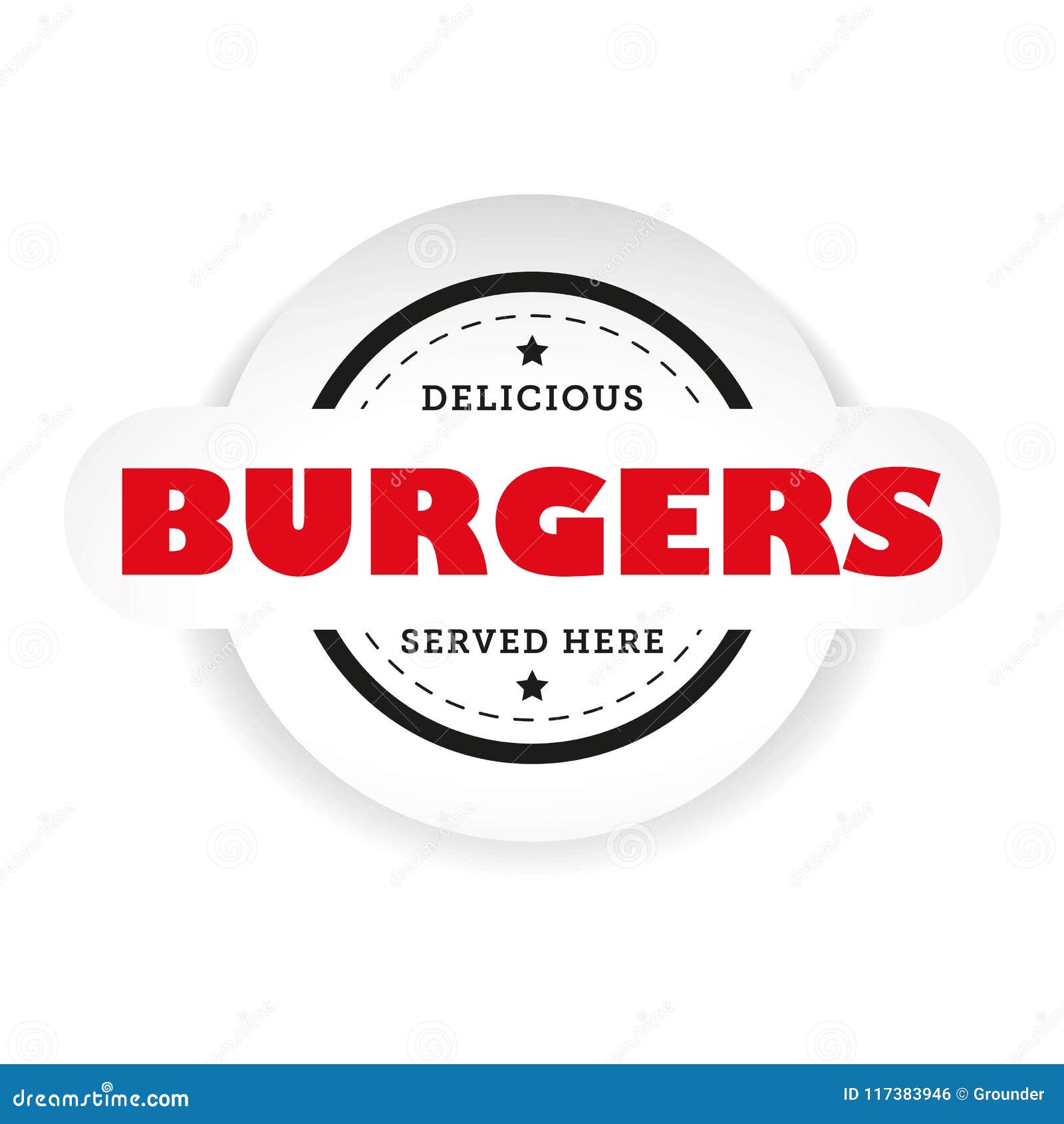 Hot Burgers Vintage Restaurant Sign Cartoon Vector | CartoonDealer.com ...