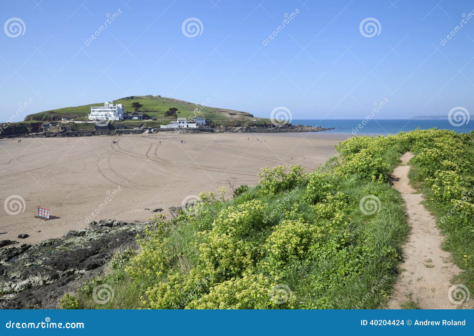 Burgh Island, Devon stock photo. Image of britain, coastal - 40204424