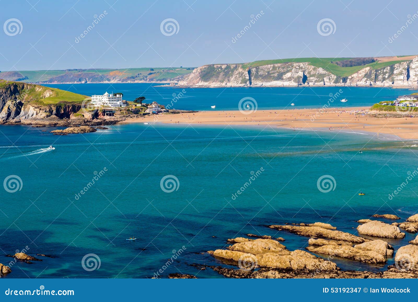 Burgh Wyspa Południowy Devon Anglia Obraz Stock - Obraz złożonej z ...