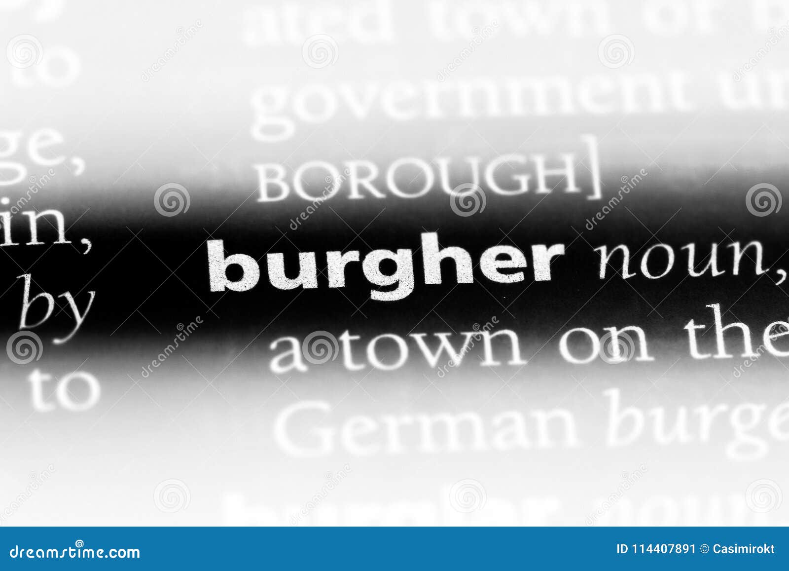 Burgher immagine stock. Immagine di testo, concetto - 114407891