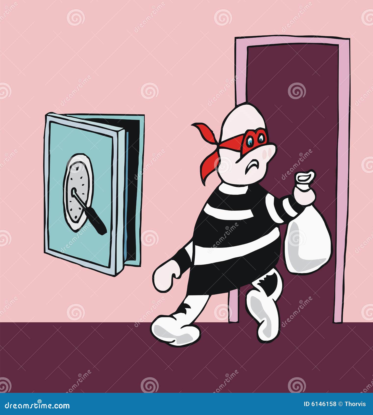 Burglar stock vector. Illustration of burglar, safe, cartoon - 6146158